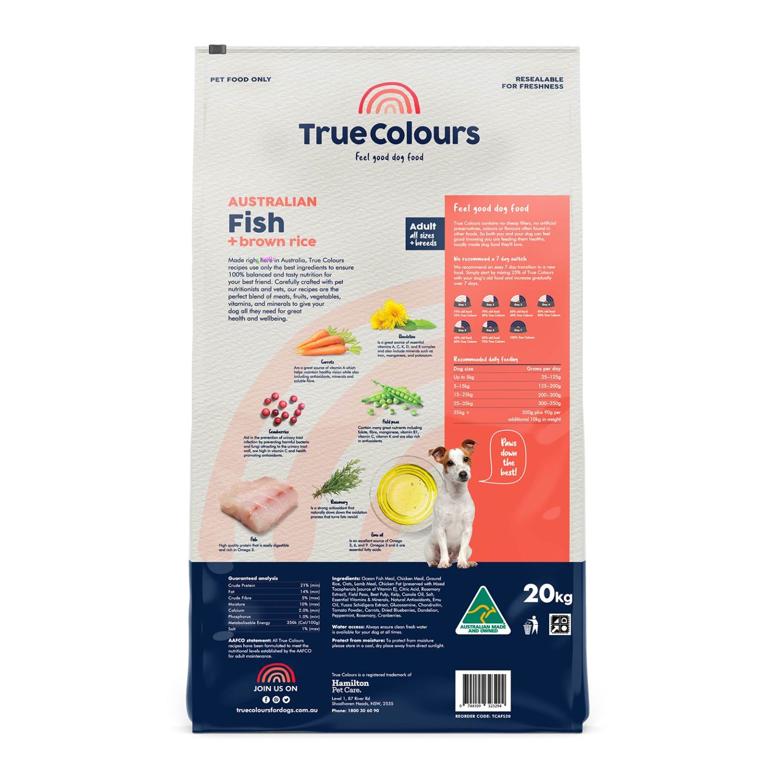 True Colours Australian Fish And Brown Rice - MyPetZone